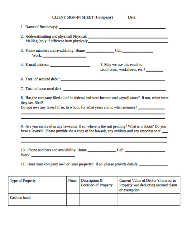 Company Sheet Templates - 18+ Word, PDF Format Download