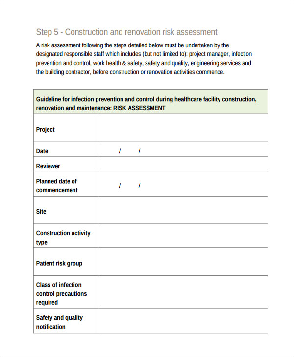 26+ Risk Assessment Form Templates