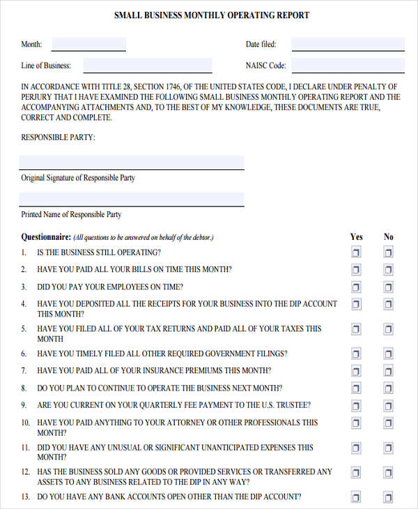 49+ Monthly Report Format Templates - Word, PDF, Google Docs, Apple Pages