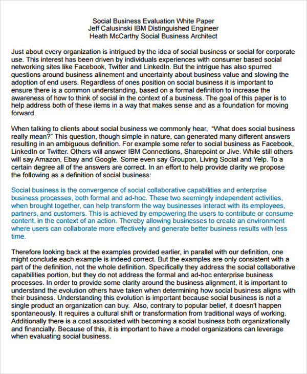 43+ Free White Paper Templates