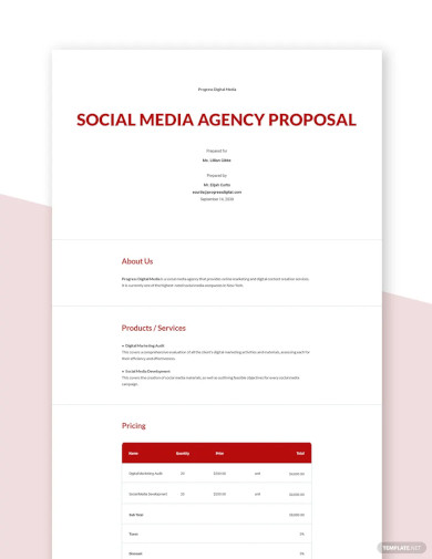19+ Social Media Proposal Templates -Free Word, PDF Format Download
