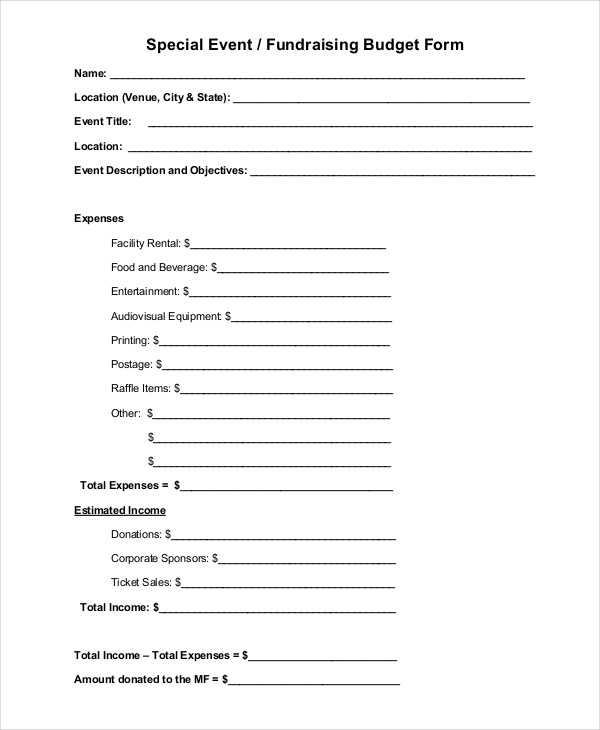 12+ Fundraising Budget Templates - Free Sample, Example Format Download