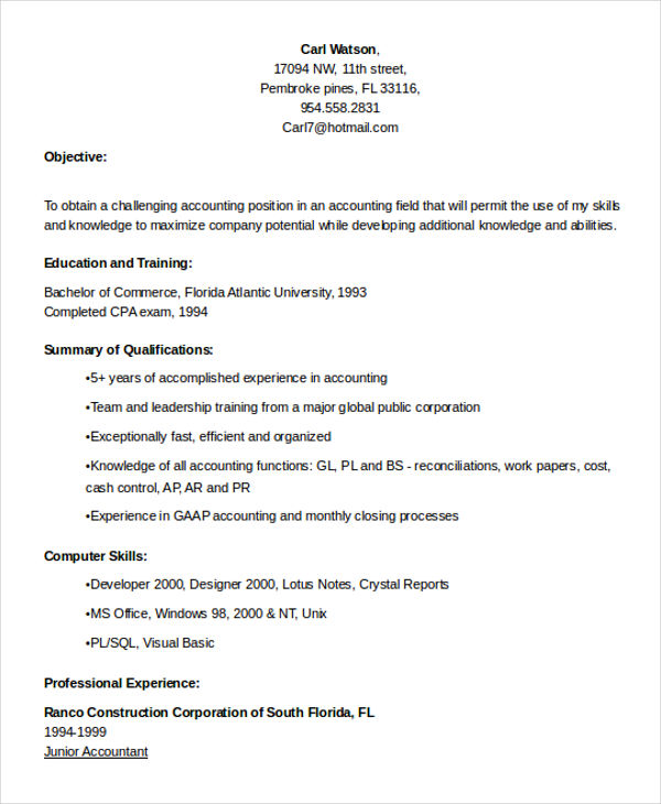 30+ Accountant Resume Templates in PDF