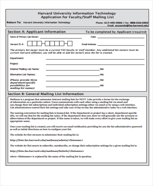 6+ Mailing List Templates - Samples, Examples