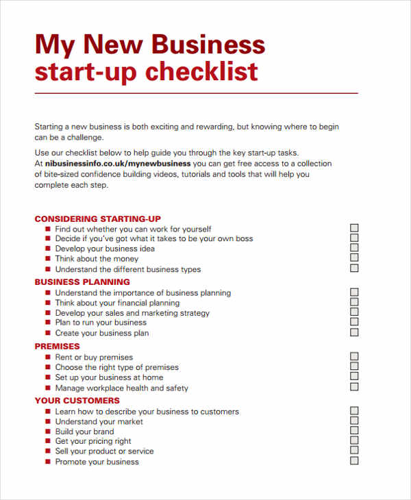 Online Business Startup Checklist Pdf