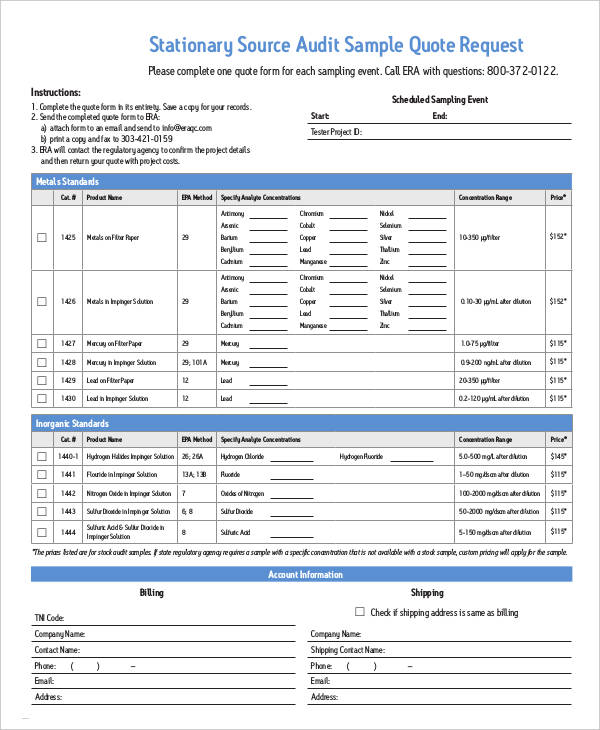 8+ Audit Quotation Templates - Word, PDF