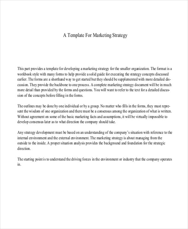 6+ Strategy Paper Templates - Free Samples, Examples, Format Download