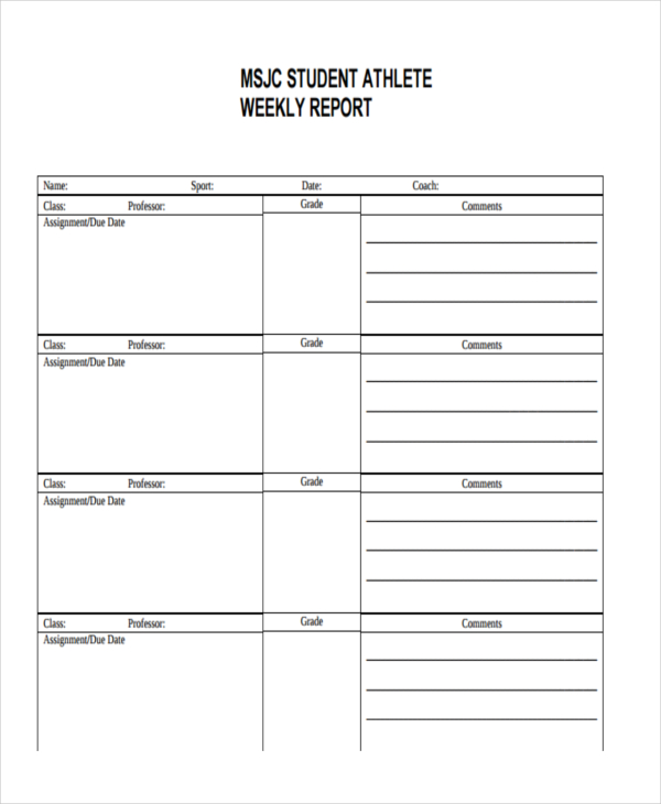 45+ Sample Weekly Report Templates - Word, PDF | Free & Premium Templates