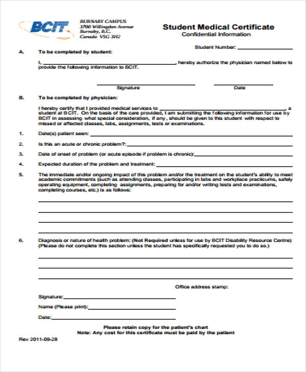 46+ Medical Certificate Samples - Word, PSD, AI