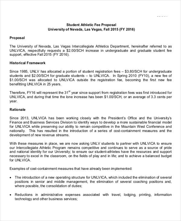 Fee Proposal Templates 11 Free Word PDF Format Download