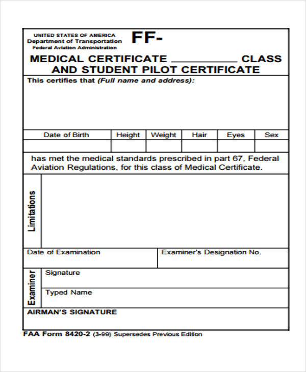 46+ Medical Certificate Samples - Word, PSD, AI
