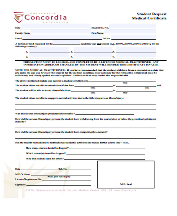 46+ Medical Certificate Samples - Word, PSD, AI