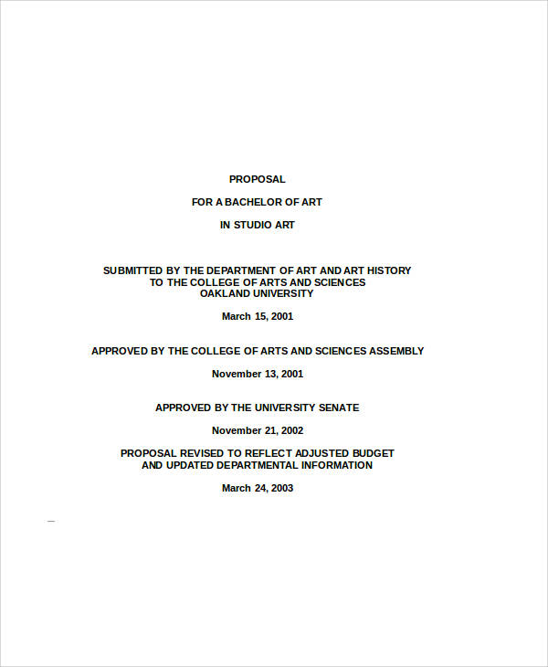 Art Proposal Template - 12+ Free Word, PDF Format Download