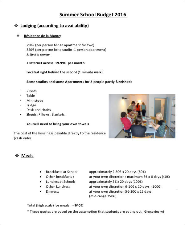 9+ School Budget Templates - Word, PDF, Excel