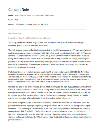 16+ Concept Note Templates - Sample, Example Format Download