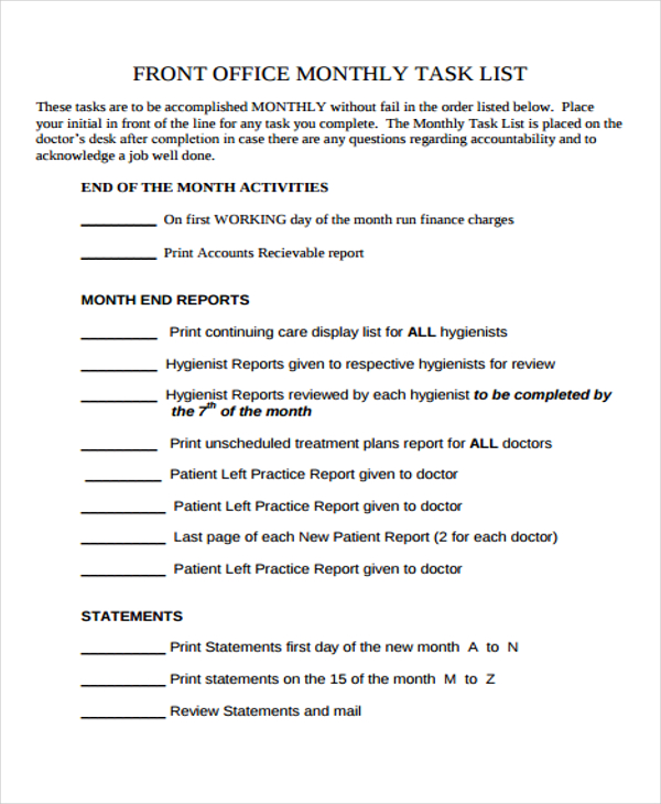 20 Free Task List Templates