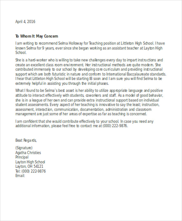 13+ Employee Reference Letters - Free Samples, Examples Format Download