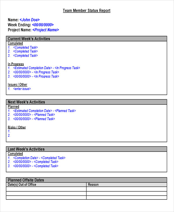 29+ Weekly Report Templates in Word