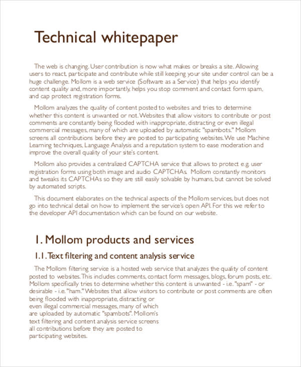 25 White Paper Formats