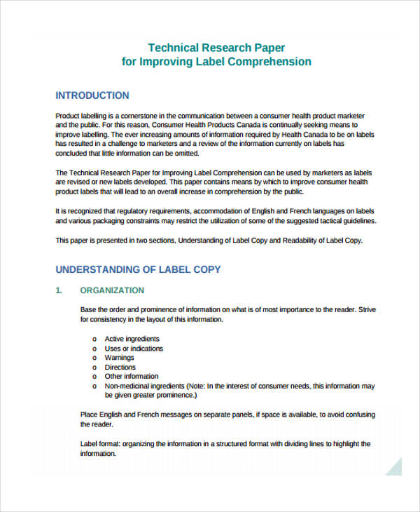 26+ Paper Format Templates -PDF