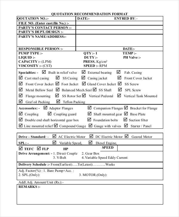 57+ Quotation Templates - PDF, DOC, Excel