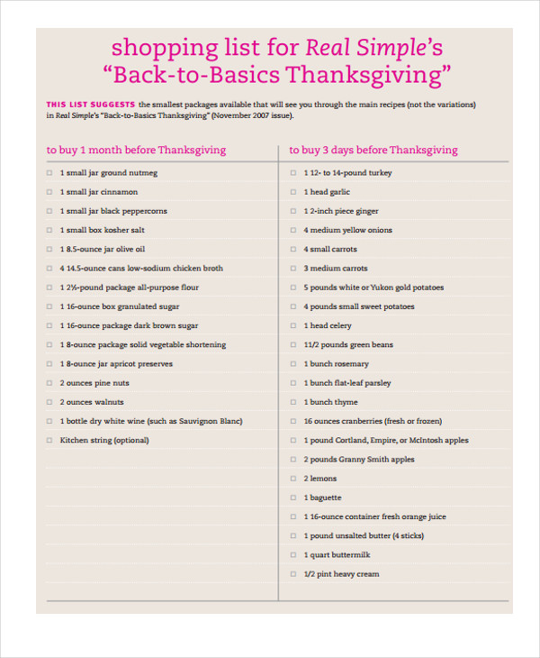 Grocery Shopping List Templates - 9+ Free Word, PDF Format Download