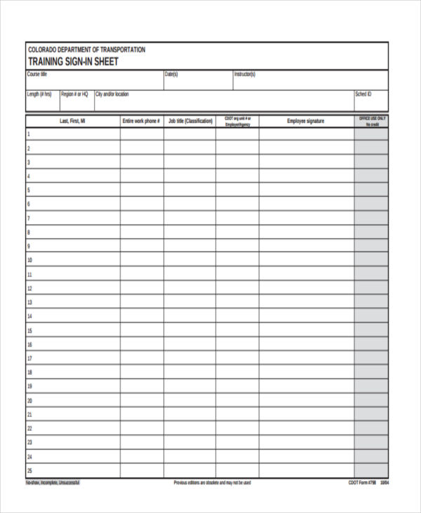 Training Sheet Template - 9+ Free PDF Format Download
