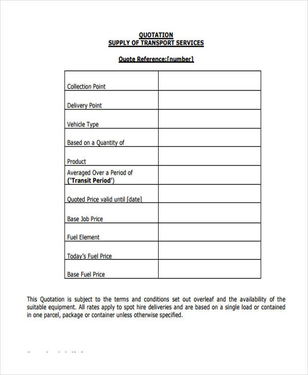 16+ Service Quotation Templates - Word, Excel, PDF
