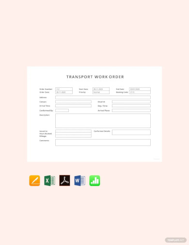 31+ Work Order Formats - Word, PDF, Docs