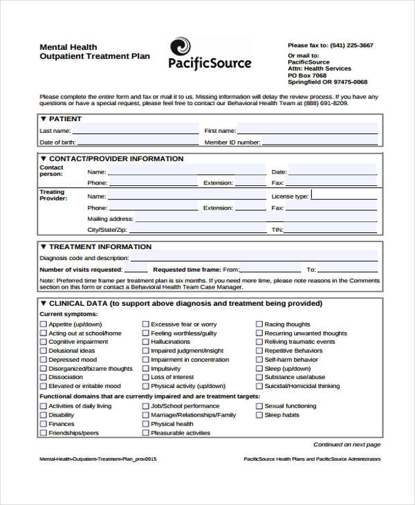 30+ Free Treatment Plan Templates