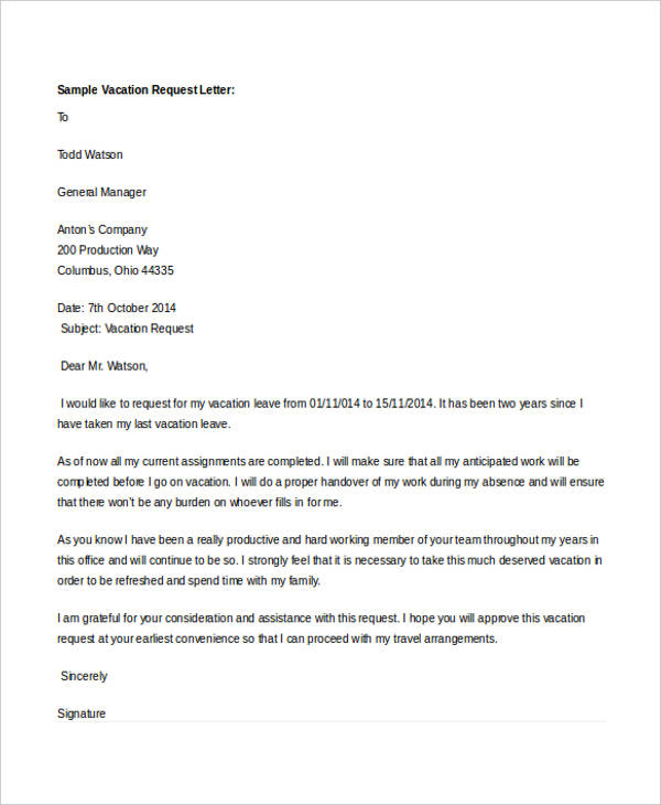 33+ Request Letter Template