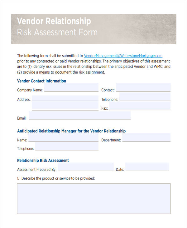 25+ Sample Risk Assessment Forms