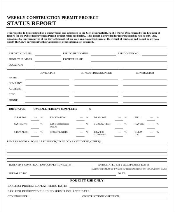 Free 49+ Weekly Report Templates- PDF, Word, Docs, Pages