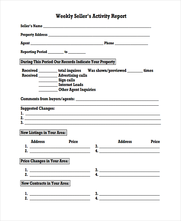 45+ Sample Weekly Report Templates - Word, PDF