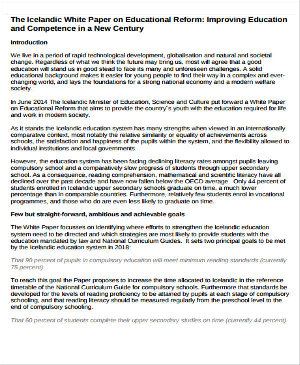 43+ Free White Paper Templates