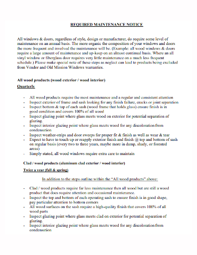 11+ Maintenance Notice Templates - Free Sample, Example Format Download