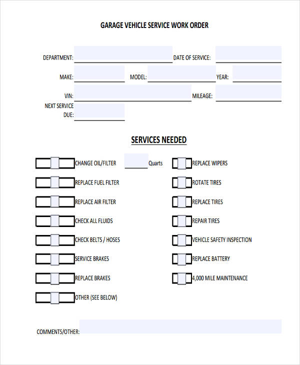 31+ Work Order Formats - Word, PDF, Docs