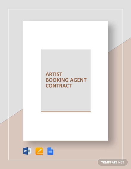 9+ Booking Agent Contract Templates - Free Word, PDF Documents Download