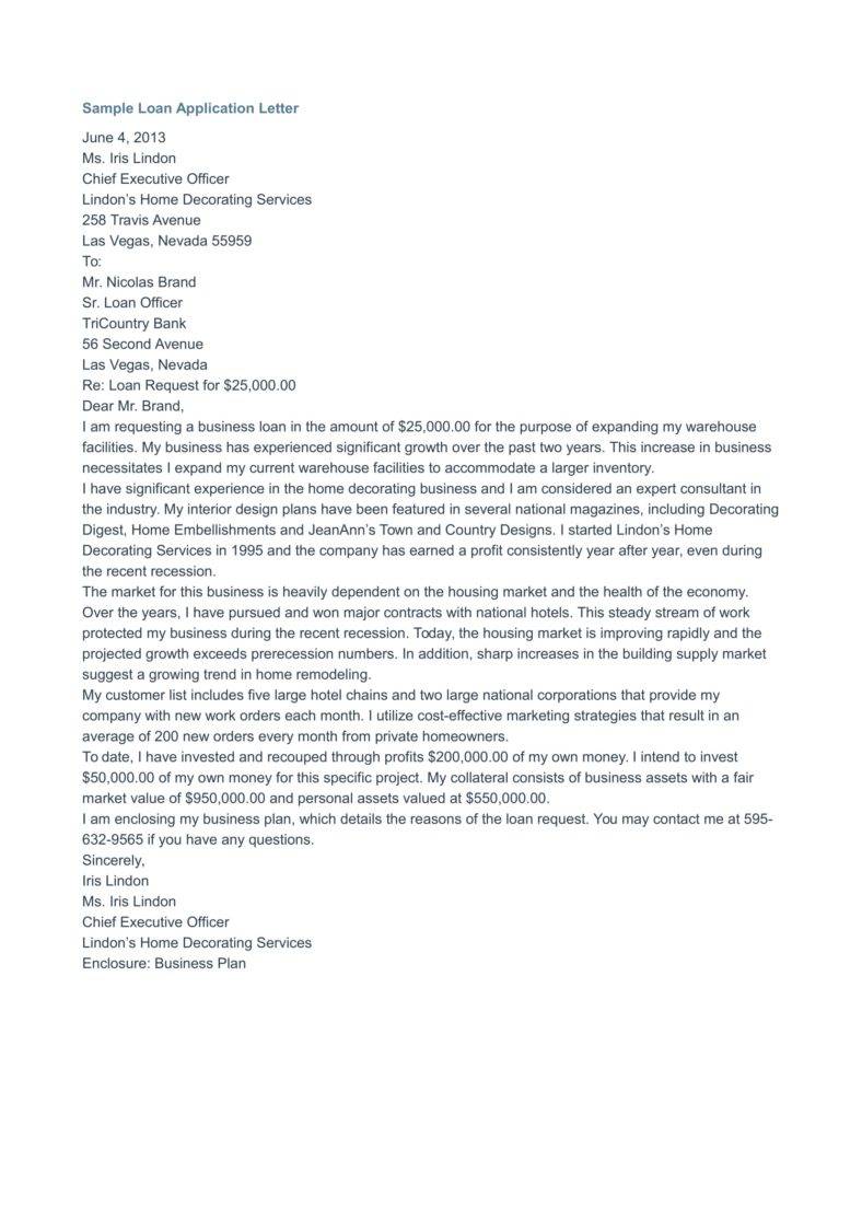 4 Loan Application Letters Perfect For Starting Up A Business 4 Loan Application Letters Perfect For Starting Up A Business