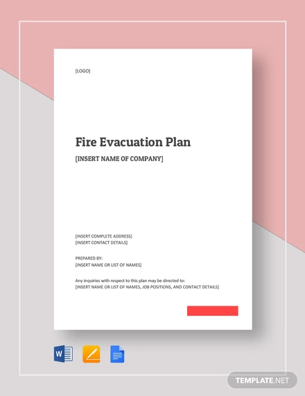 4+ Emergency Evacuation Plan Template - Word, PDF, Google Docs, Apple ...