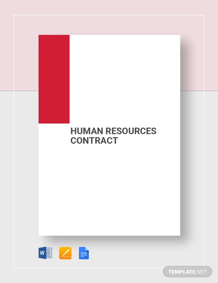 8+ FREE HR Contract Templates - Sample Word, Google Docs Example Format ...