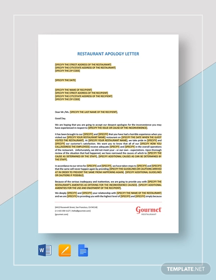 26+ Apology Letter Templates in Google Docs | MS Word | Pages | PDF