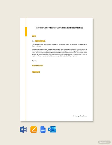 Free 14+ Meeting Appointment Letter Templates - Samples, Examples ...