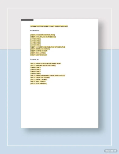 52+ Project Report Formats - Word, PDF, Docs