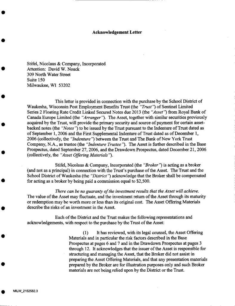 28+ Acknowledgement Letters Free Samples, Examples Formats Download ...