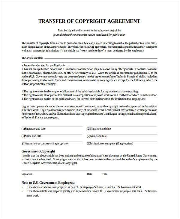 14+ Transfer Agreement Templates - Free Word, PDF, Apple Pages, Google ...