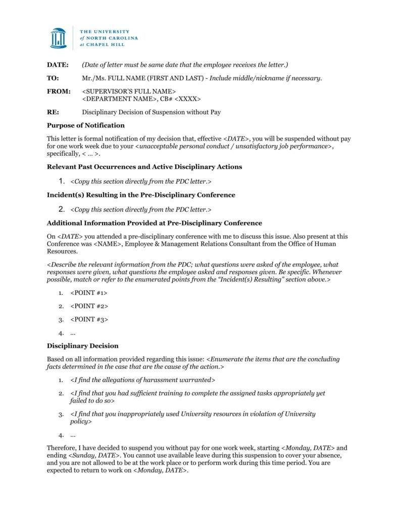 10 Disciplinary Warning Letters Free Samples Examples Download