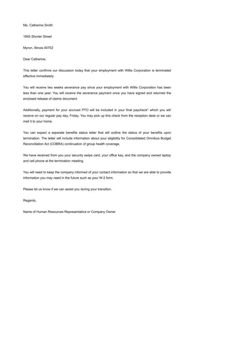 27 Termination Letter Templates Samples Examples Formats Download