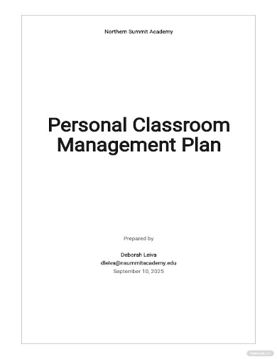 18+ Classroom Management Plan Templates - Free PDF, Word Format Download