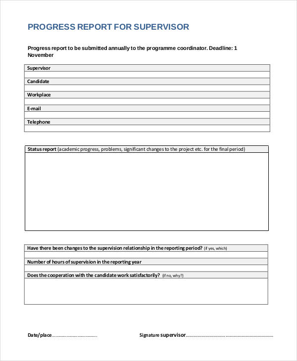 Progress Report Template - 55+ Free PDF, MS Word, Google Docs, Apple ...